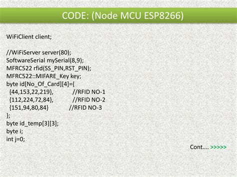 Attendance System Using Esp8266wi Fi With Mysql Pptx Programming