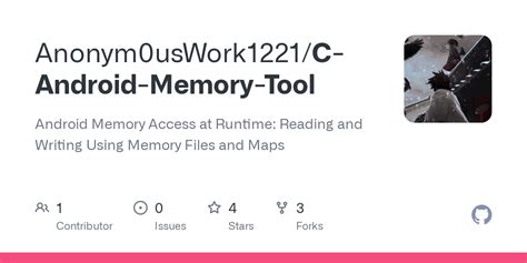 Github Anonym0uswork1221c Android Memory Tool Android Memory Access