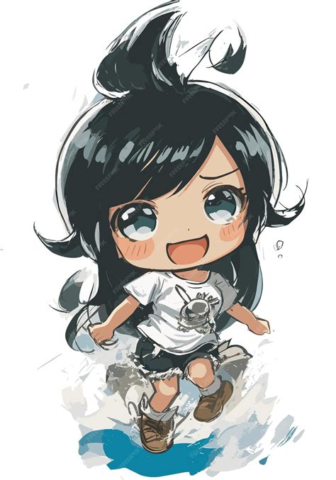 Premium Vector Nico Robin Chibi Tshirt Design Playful Sketch Style