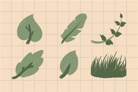 Premium Vector Cute Green Leaf Vintage Icon Vector