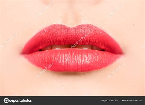 Sexy Lips Beautiful Red Lipstick Sensual Open Mouth Beautiful Makeup