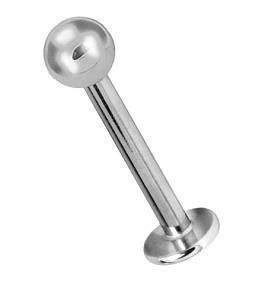 Tytanowy kolczyk labret klasyczny z kulką piercing helix lobe Allegro pl