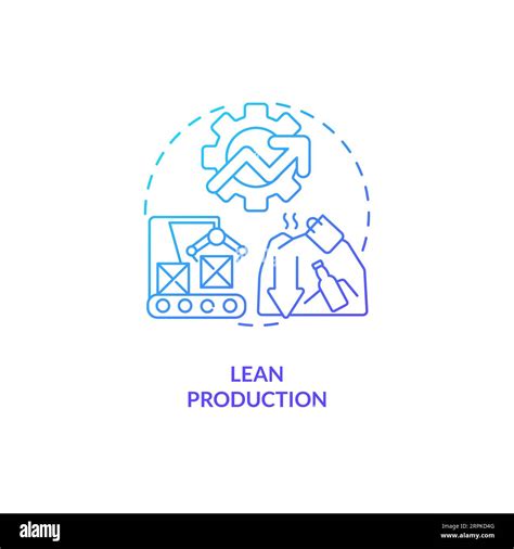 2d Gradient Lean Production Line Icon Concept Stock Vector Image And Art