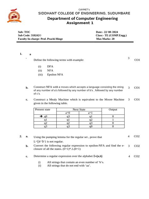 Toc Assignment 1 Qp Pdf