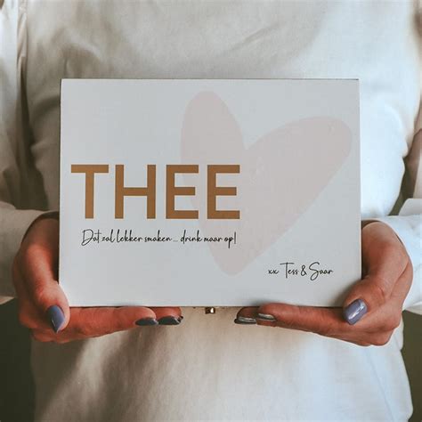 Theedoos Dat Zal Lekker Smaken Met Naam Klein Groot Geluk