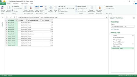 Power Query Appending Files