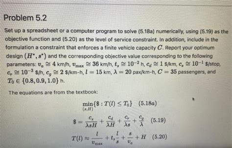 Solved Set Up A Spreadsheet Or A Computer Program To Solve Chegg