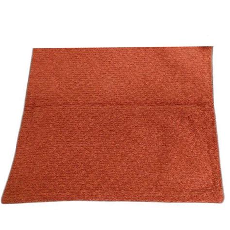 Dark Orange Plain Cotton Cushions Cover For Cushion Size 18x18 Inch