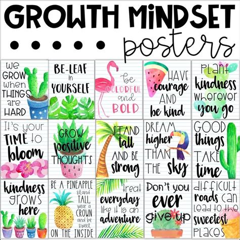 Free Printable Growth Mindset Posters