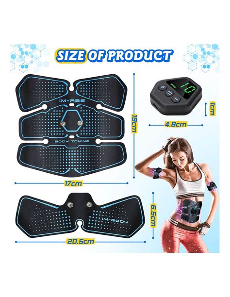 Kit de Tonificação Muscular EMS para Abdominais e Braços