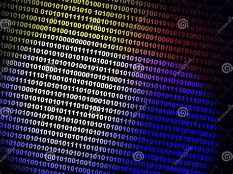 Graphic Depicting Binary Data Flow Stock Illustration Illustration Of Modern Data 129193