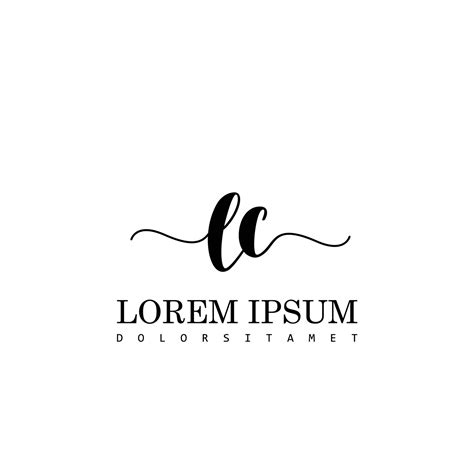 Lc Initial Handwriting Template Design 28546512 Vector Art At Vecteezy
