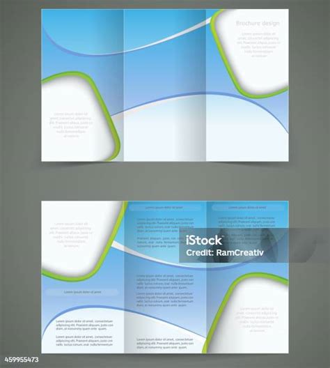 벡터 블루 브로셔 레이아웃 설계 비즈니스 세 돌림주름 고객 형판 0명에 대한 스톡 벡터 아트 및 기타 이미지 0명 3단 브로슈어 광고 Istock