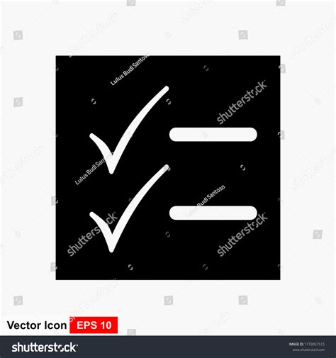 Check Mark Icon Checklist Icon Vector Stock Vector Royalty Free Shutterstock