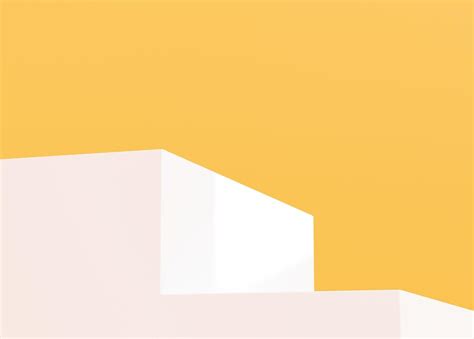 제품 배치를 위한 그림자 3d 그림 빈 디스플레이 장면 프레젠테이션이 있는 노란색 배경의 제품 디스플레이 흰색 연단 스탠드 받침대 무료 사진