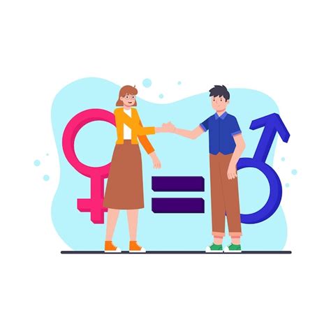 Premium Vector Man And Woman Shake Hands Male And Female Characters
