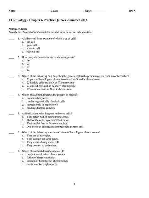 Biology Test And Answers Bio Exam 1 Answers Study Guide