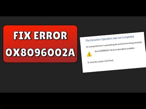 Error 0x8096002A In Windows 10 Fix