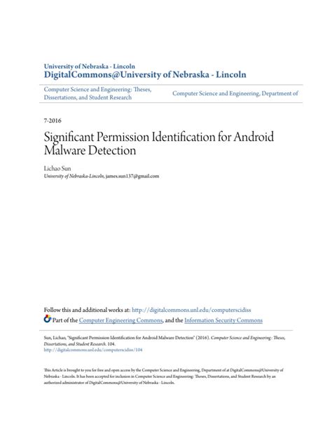 Significant Permission Identification For Android Malware Detecti Pdf