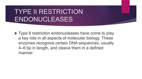 Dna Manipulationpptx Restriction Endonucleases Pptx