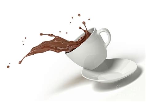 Chocolate Spilling From Cup And Saucer Photograph By Leonello Calvetti