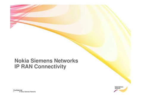 Ip Ran Connectivity Ipran Nokia Siemens Networks Ip Ran Connectivity Ip Based Iub For Flexi