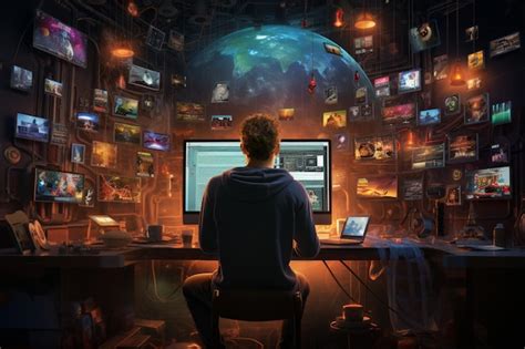 Premium Ai Image Social Networks And Digital Marketing