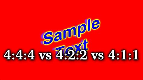 Chroma Subsampling Comparison Youtube