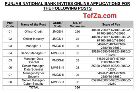 Punjab National Bank Pnb Jobs Tefza Latest News Jobs