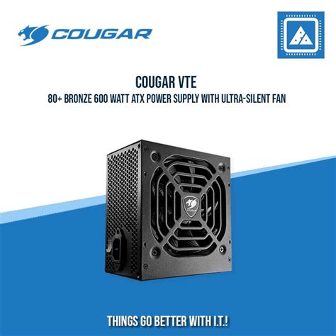 COUGAR VTE600 80+ BRONZE 600 WATT ATX POWER SUPPLY WITH ULTRA-SLINT FA ...