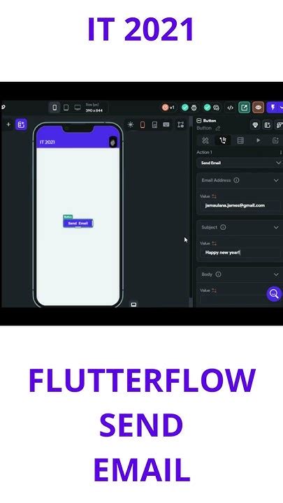 Flutterflow Create Button For Link Send Email Flutter Flutterflow Videotutorial Shorts