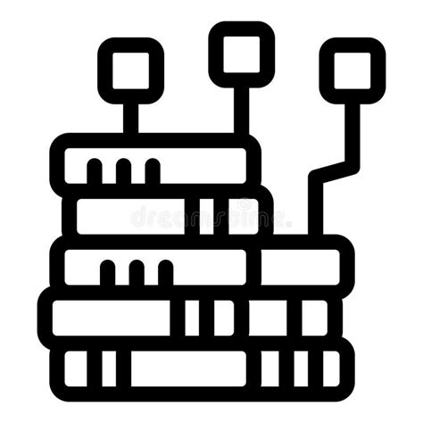 Data Server Is Connecting With Blockchain Technology Stock Illustration