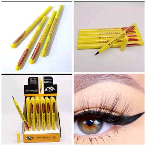 Jual Per Batang Eyeliner Spidol Maybelline Extra Heavy Volume Dazzling Balck Kuning