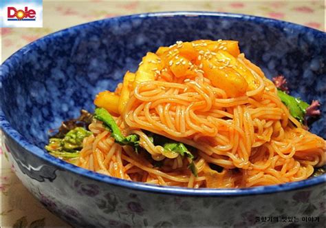Dole 과일농장 비빔국수 새콤매콤한 파인애플 비빔국수