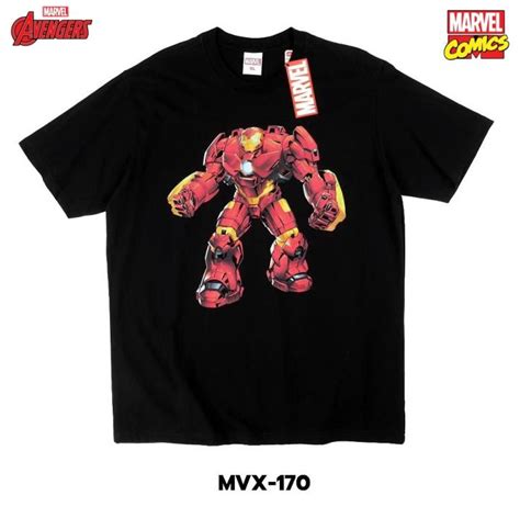 ลขสทธแทจาก Marvel เสอยด Hulkbuster Avengers แขนสนผชาย สดำ