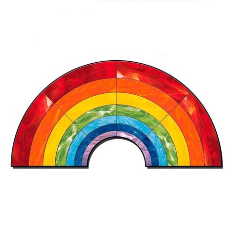 Rainbow Stained Glass Pattern To Download Pdf Colorful Stained Glass