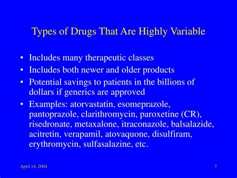 Ppt Why Bioequivalence Of Highly Variable Drugs Is An Issue Powerpoint Presentation Id 457978