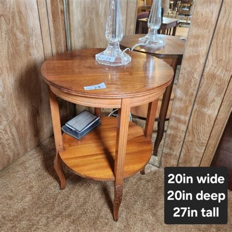 K Antique Round Side Table Leftover Treasures