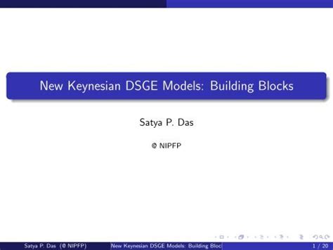 New Keynesian Dsge Models Building Blocks Macro Finance