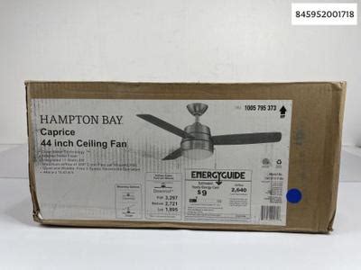 Hampton Bay Caprice 44 In Integrated LED Indoor Brushed Nickel Ceiling