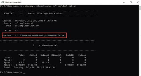 Robocopy Examples 4sysops