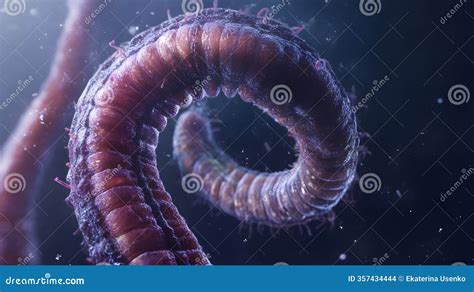 Detailed Helminth Illustration In Microscopic View Royalty Free Stock Image