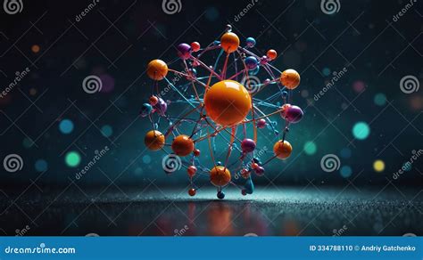 Artistic Visualization Of Protons Neutrons And Electrons Forming An