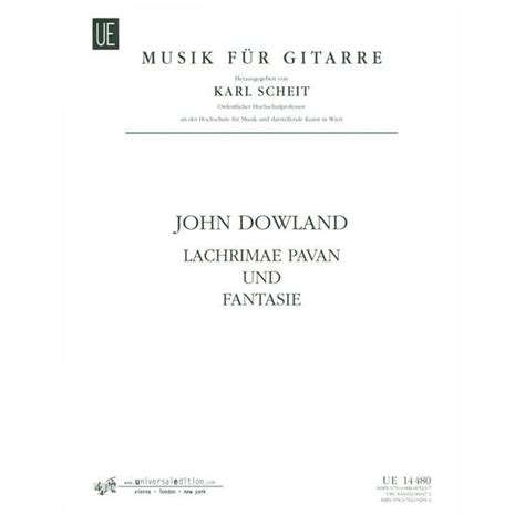 Universal Edition Dowland Lachrimae Pavan Thomann United States