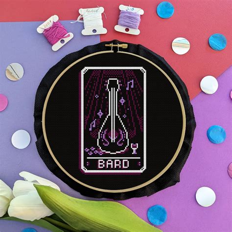 Dnd Bard Class Tarot Pattern T Tabletop 5e Cross Stitch Digital