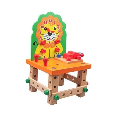 Perfeclan Chaise Dassemblage En Bois Jouets Montessori Avec Outils