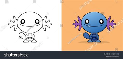 Wooper Pokemon Vector Illustration Outline Created Stock Vector