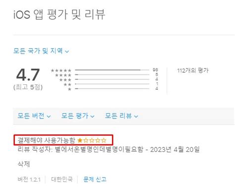 Linkedin Steve Choi 페이지 유료 컨텐츠에 대해서 이렇게 별점테러를 하는 사람들이 종종 있다 한국 B2c앱
