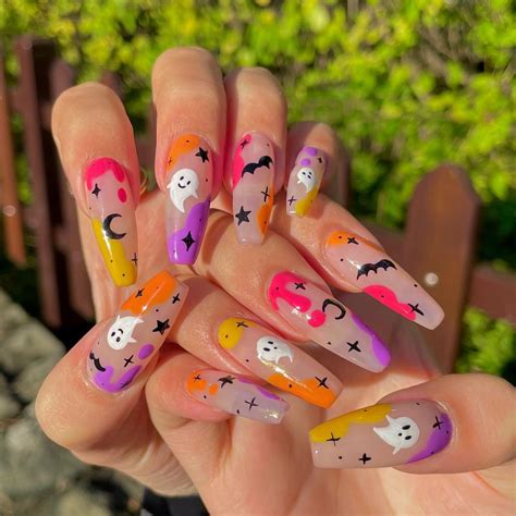 Habom 하봄 On Instagram Kitsch Halloween Nails👻 ️ 할로윈 네일도 귀엽고 키치하게 네일 네일아트 할로윈네일 가을네일 키치네일