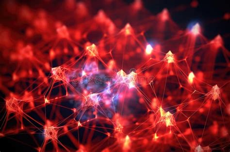 Nanoparticle Lattice Structure With Light Effects Stock Illustration Illustration Of